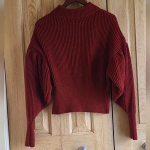 Zara | Sweaters | Zara Red Ribbed Sweater | Poshmark